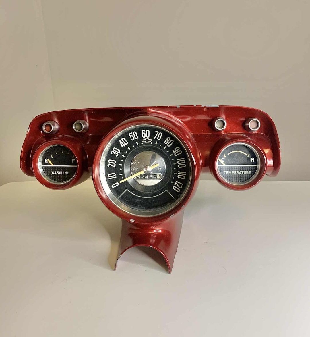 Vintage 1950s Chevy Chevrolet Bel Air Speedometer Gauge Cluster - Made ...