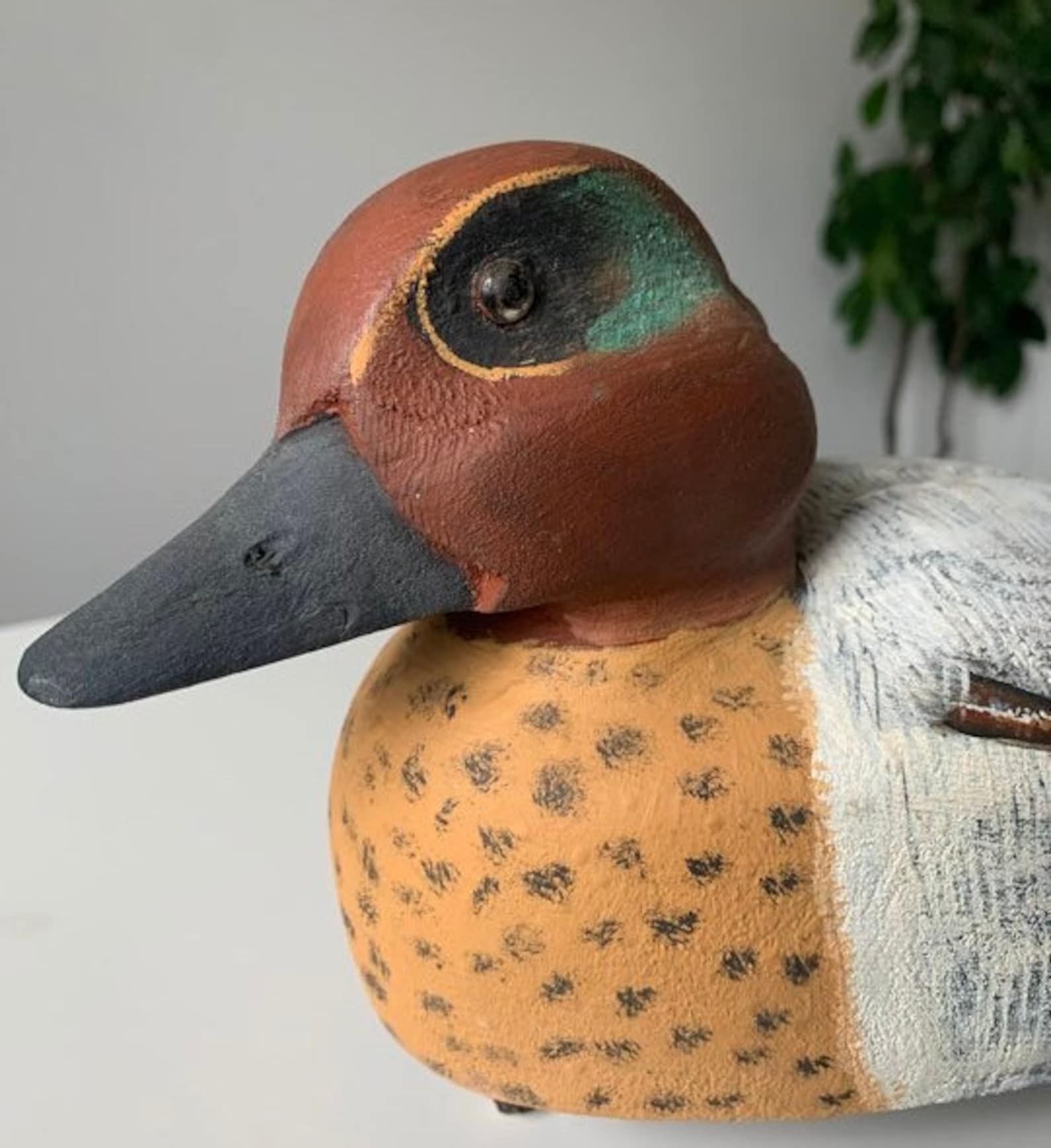 Vintage Painted Duck Decoy - Signed - Etsy