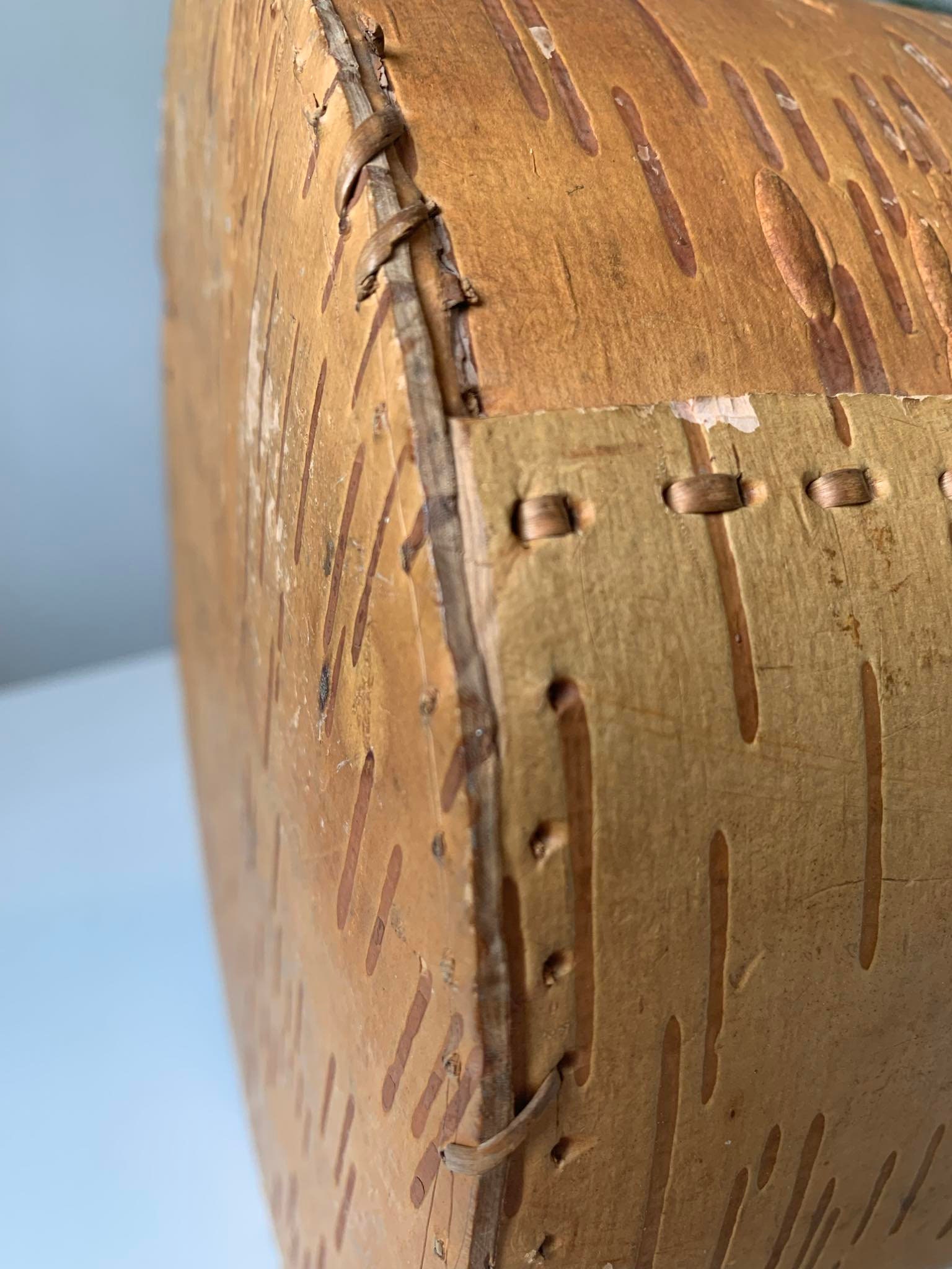 Canadian Indigenous Birch Bark Container and Lid - Etsy