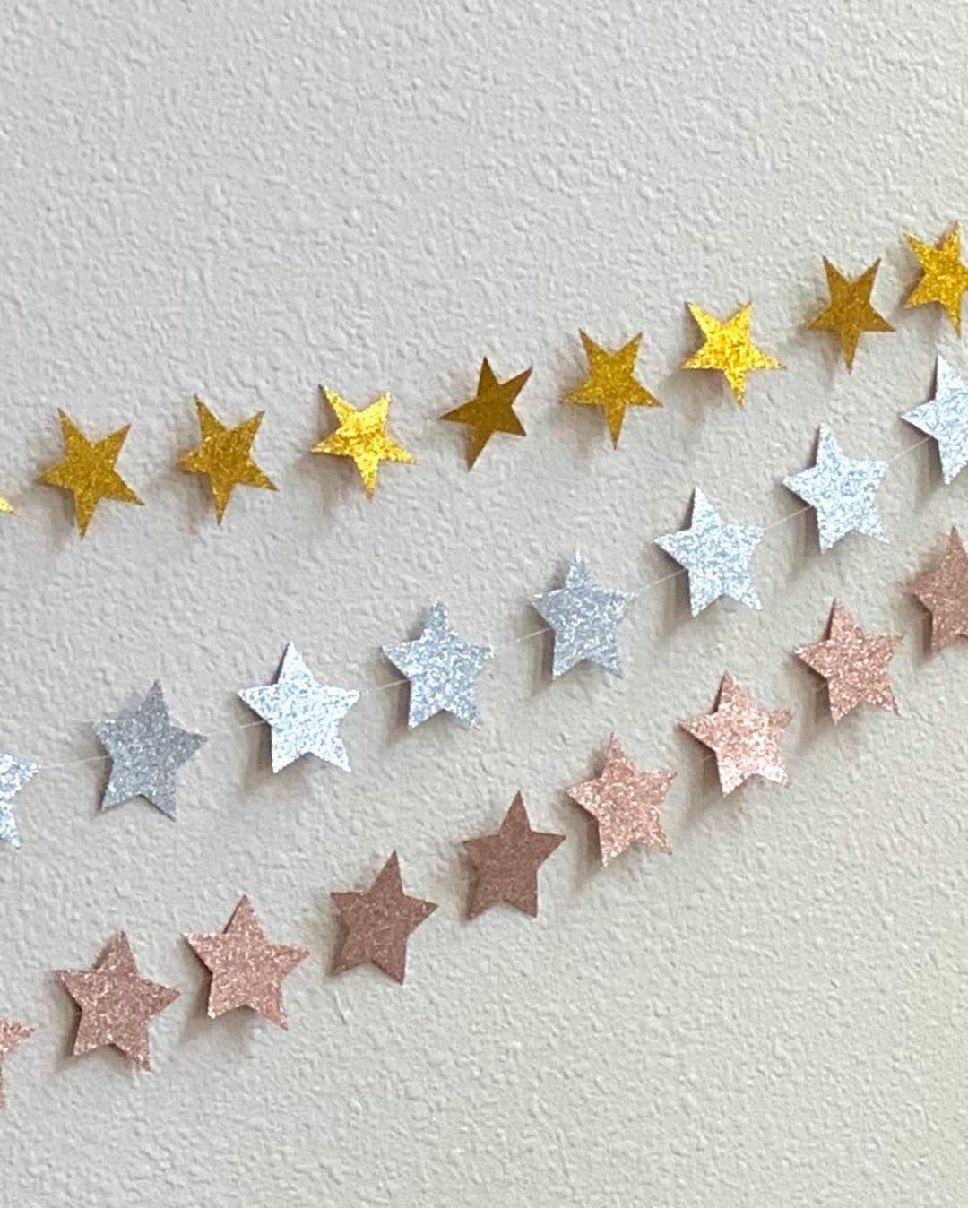 Glitter Star Garland - Etsy