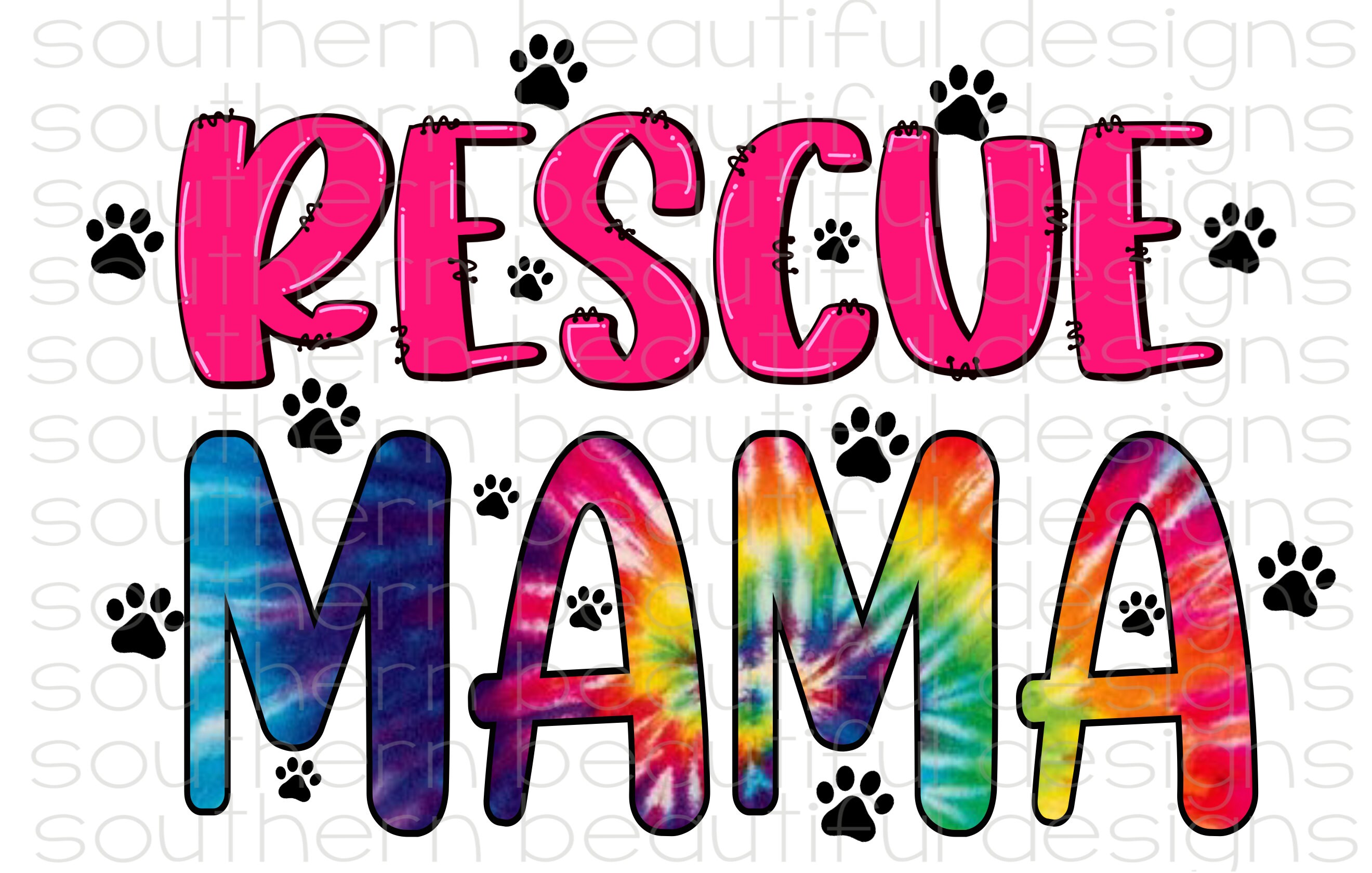 Rescue Mom | Digital Download | PNG File - Etsy