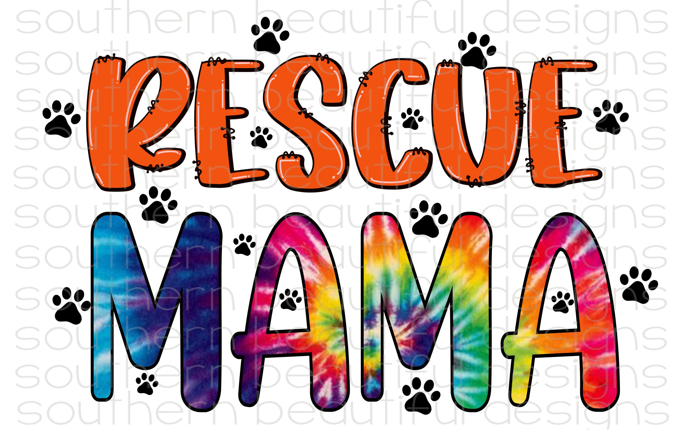 Rescue Mom Digital Download PNG File - Etsy