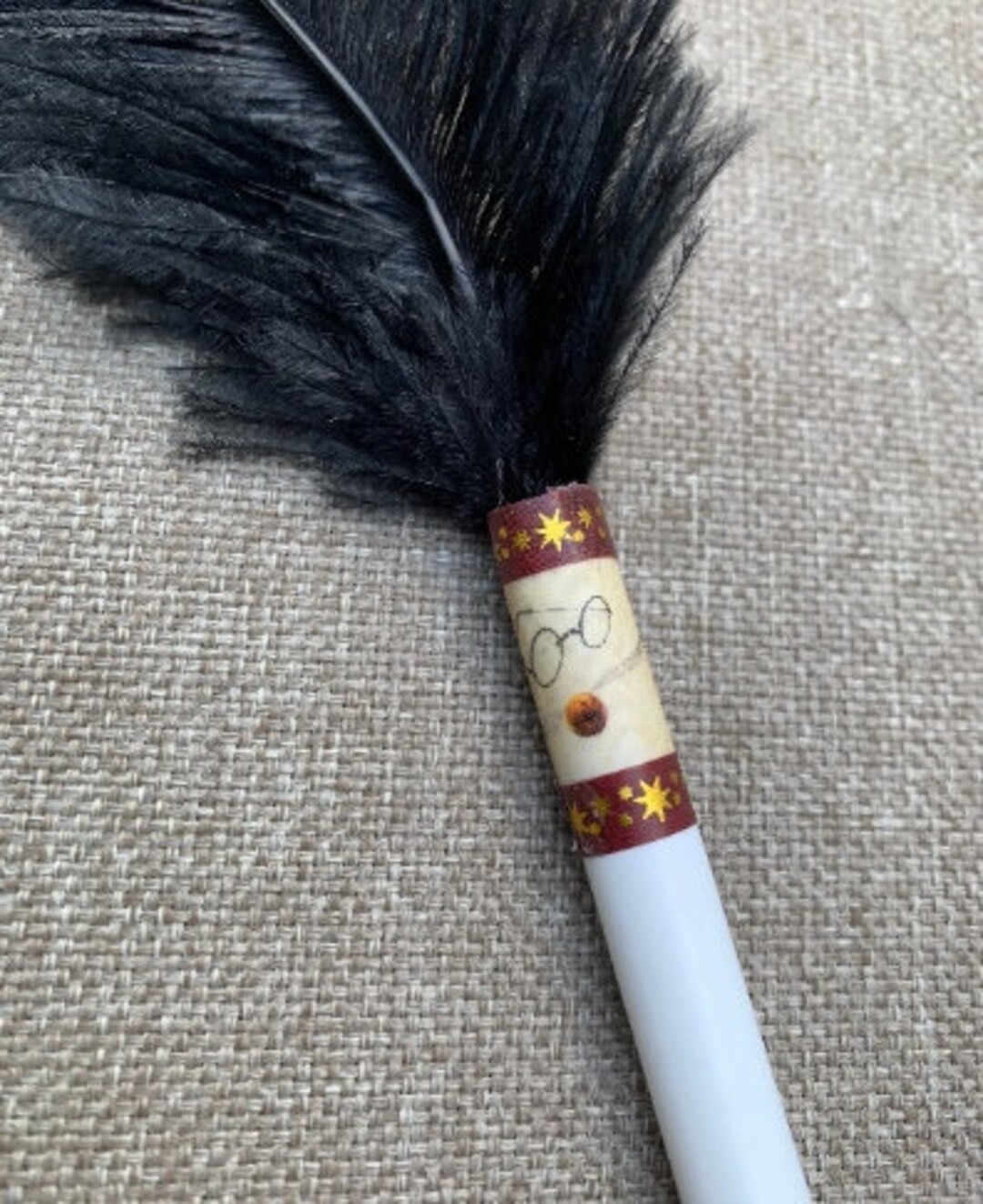 Wizard Themed Black Feather Pen - Etsy