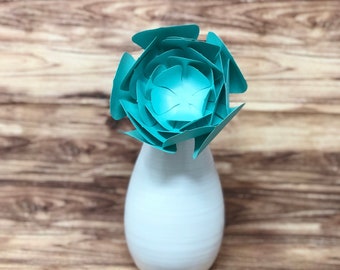 Blue paper flowers | Etsy