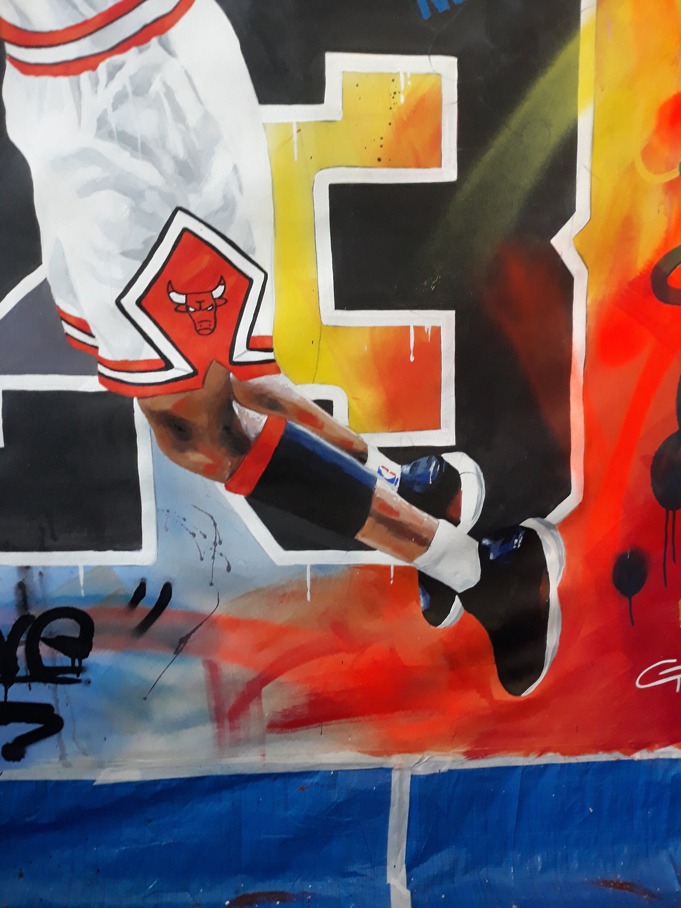 Michael Jordan Graffiti Art Painting on Canvas / Chicago Bulls Wall Art ...