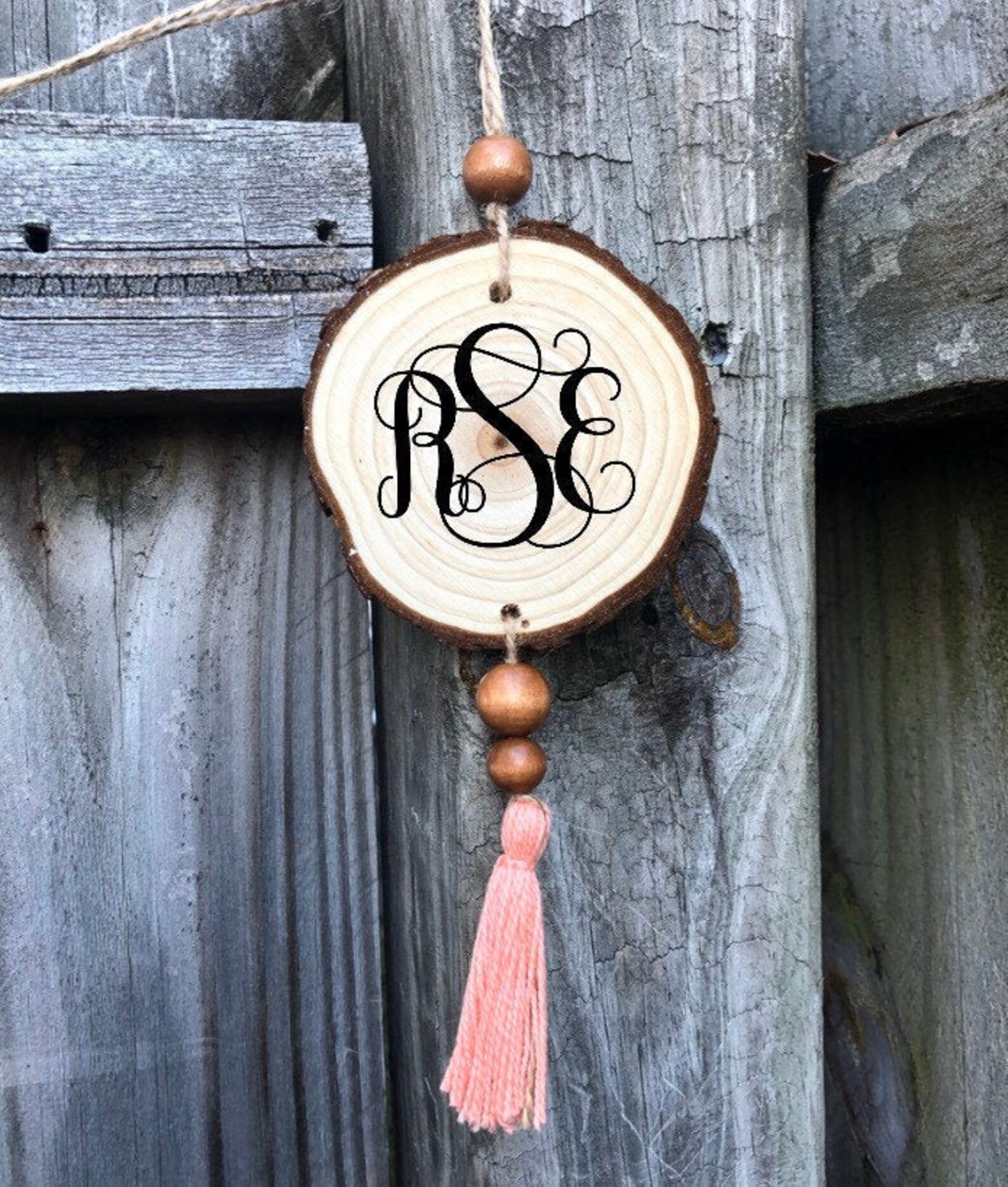 Monogram Car Charm Rear View Mirror Hanging Car Ornament - Etsy