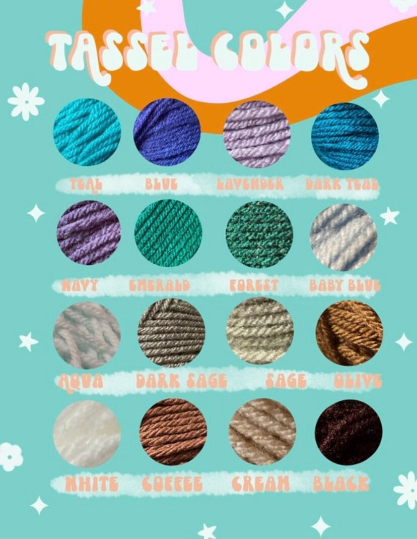 Tassel Car Charm Rainbow Car Accessories Rear View Mirror - Etsy