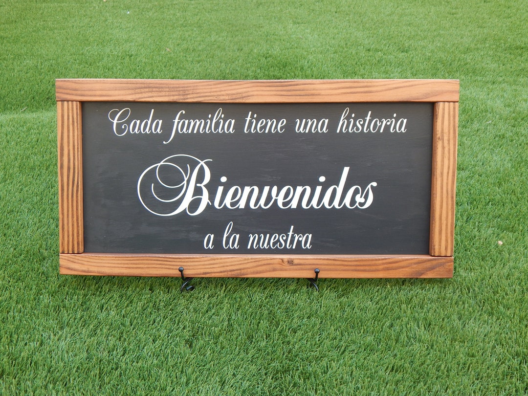 Familia, Spanish Home Decor,12x24, Familia Sign,family Story,welcome ...