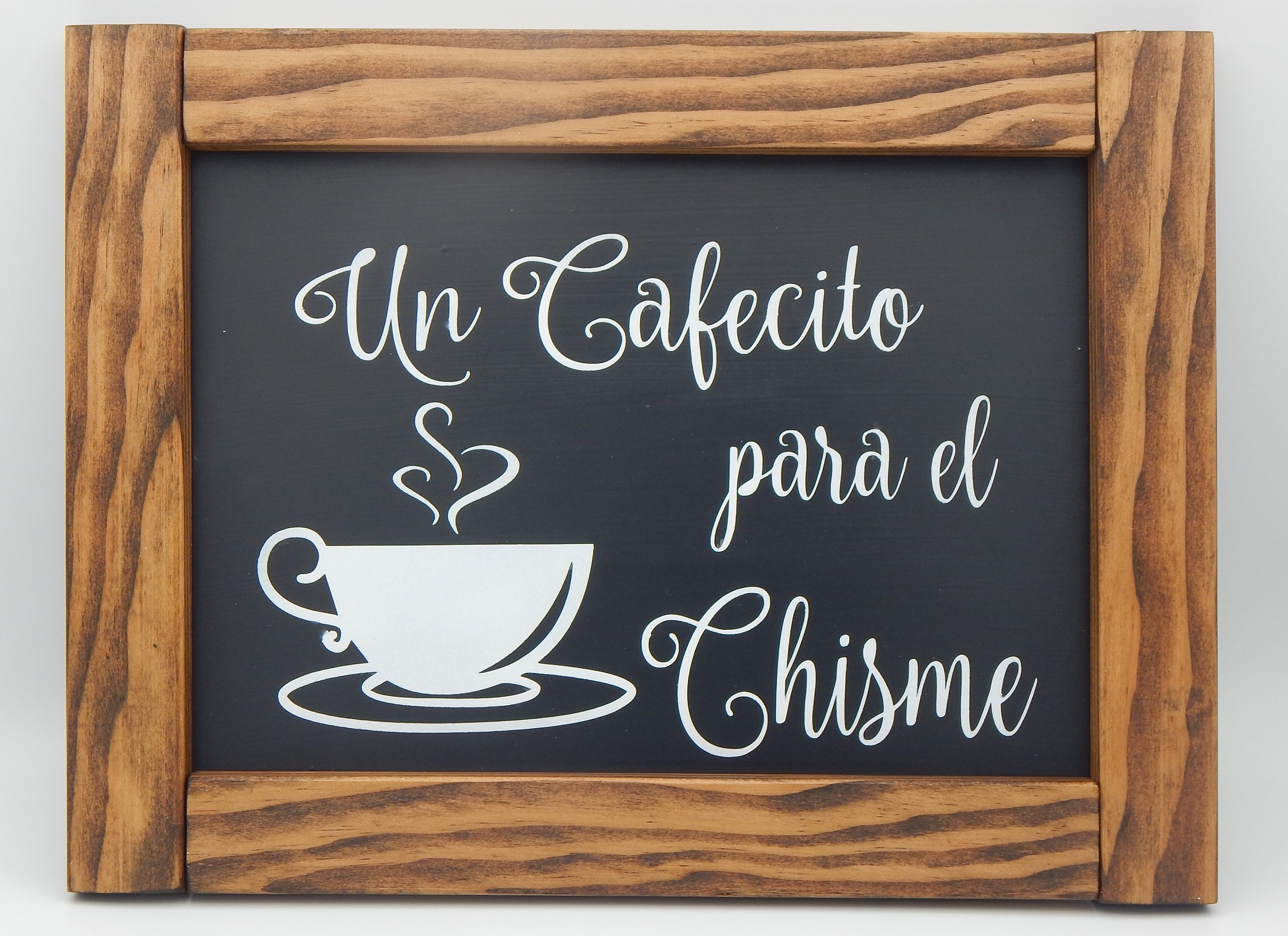 Decoración del hogar español, taza de café, letrero español, letreros ...