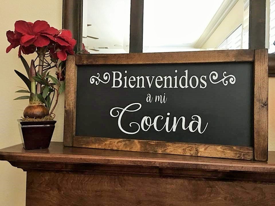 Spanish Home Decor12x24 Spanish Welcome Sign Spanish Art | Etsy Canada