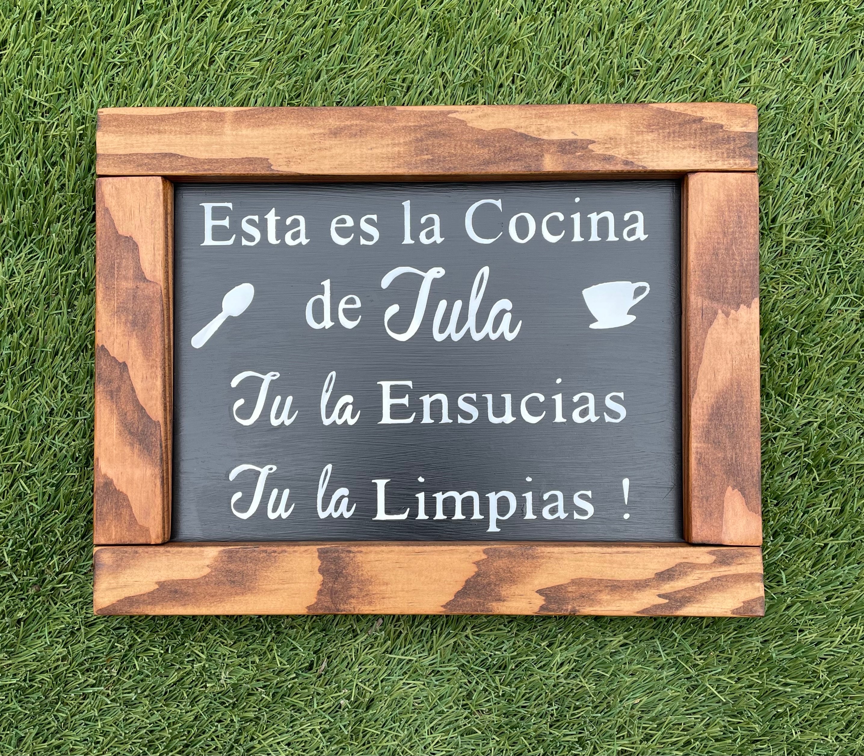 Spanish Kitchen Sign, Esta Es La Cocina, Wood Home Decor (10x13) - Etsy