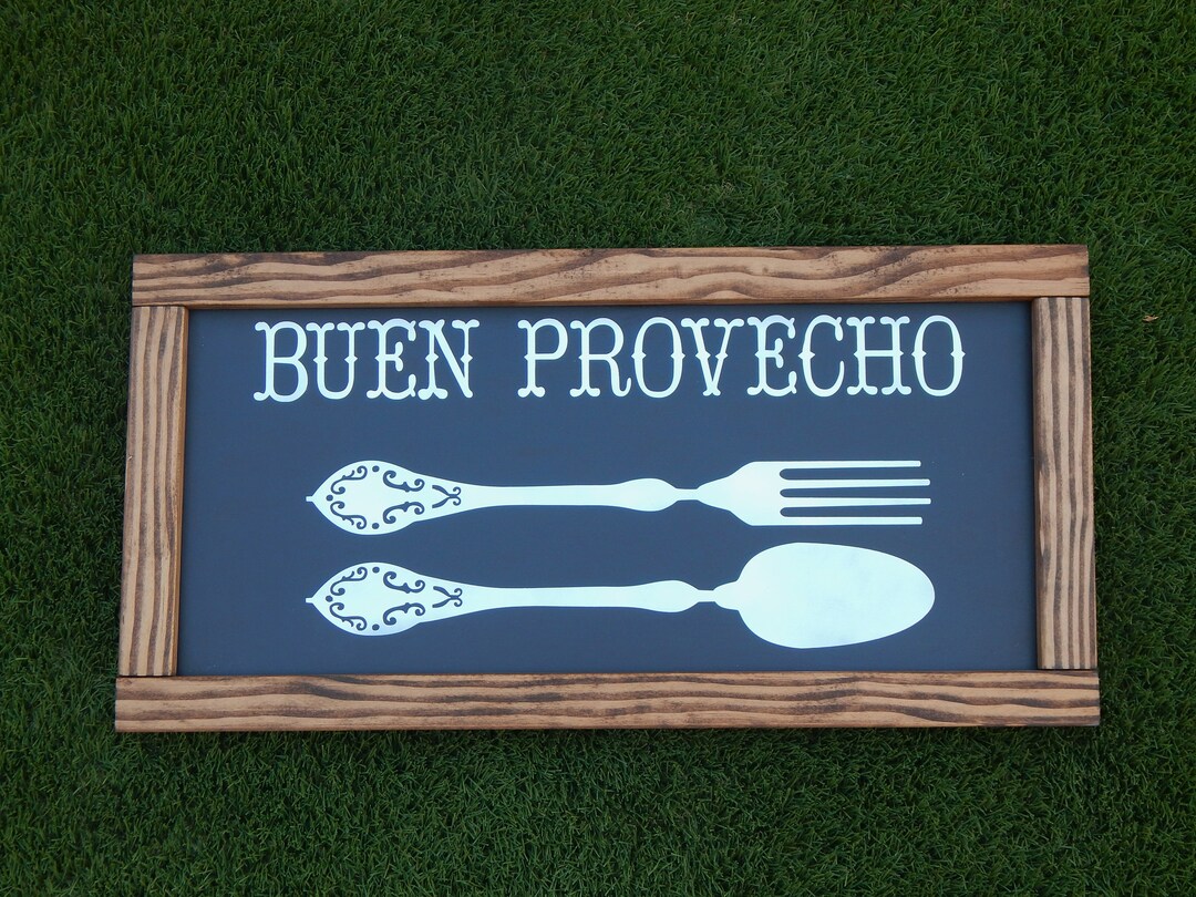 Spanish Home Decor,12x24, Spanish Sign, Farmhouse Sign, Buen Provecho ...