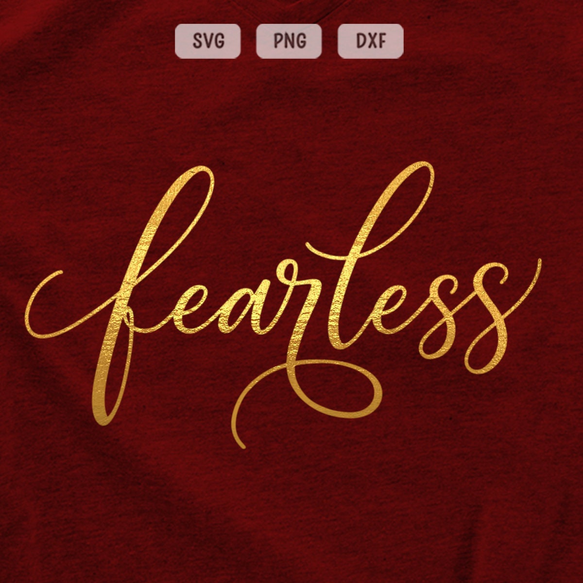Fearless SVG PNG DXF Files Fearless png Fearless Cut File for | Etsy