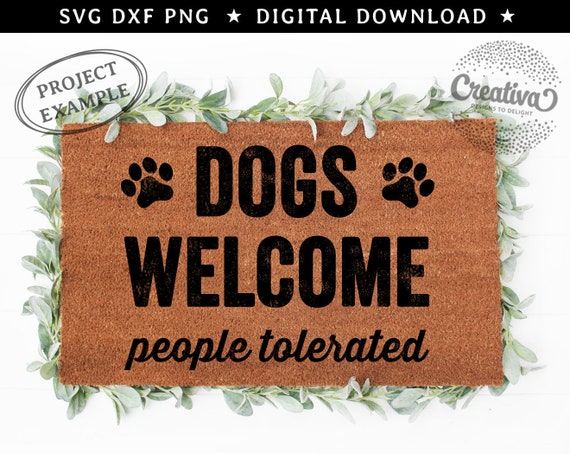 Art & Collectibles Digital Download Welcome Dog Sign SVG,PNG Digital ...