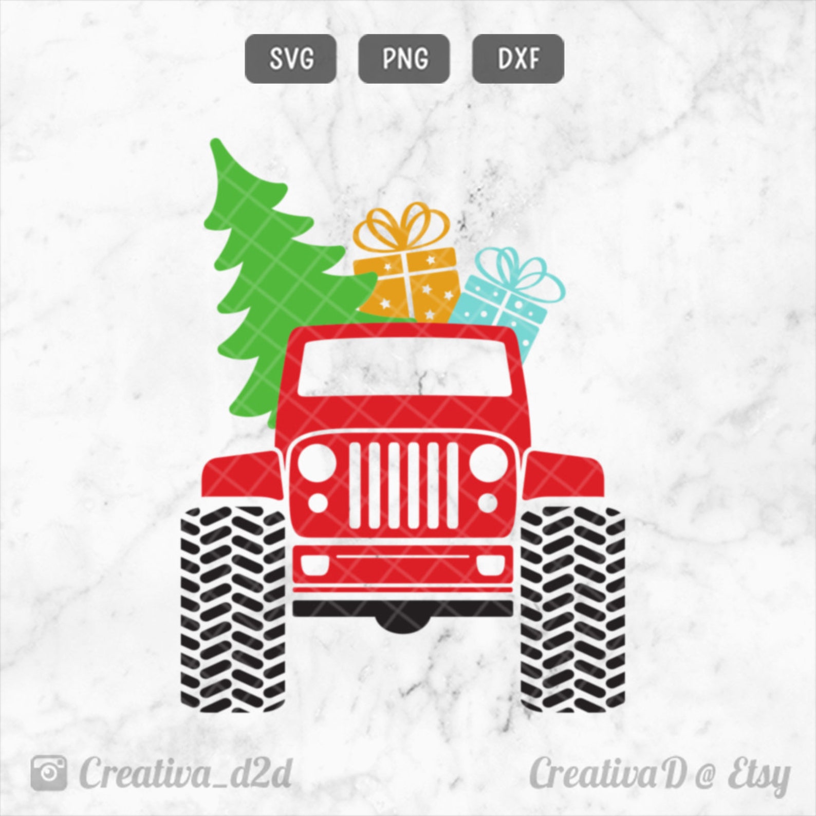 Christmas Truck SVG Christmas Svg 4WD Svg 4 Wheel Drive Svg | Etsy