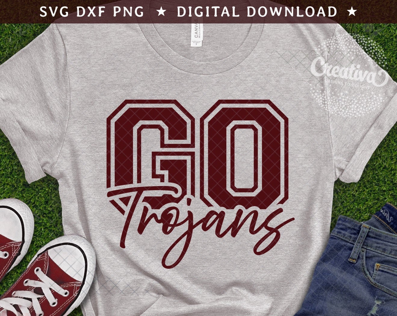 Go Trojans SVG PNG DXF Football Svg Trojans Team Svg Cut File | Etsy