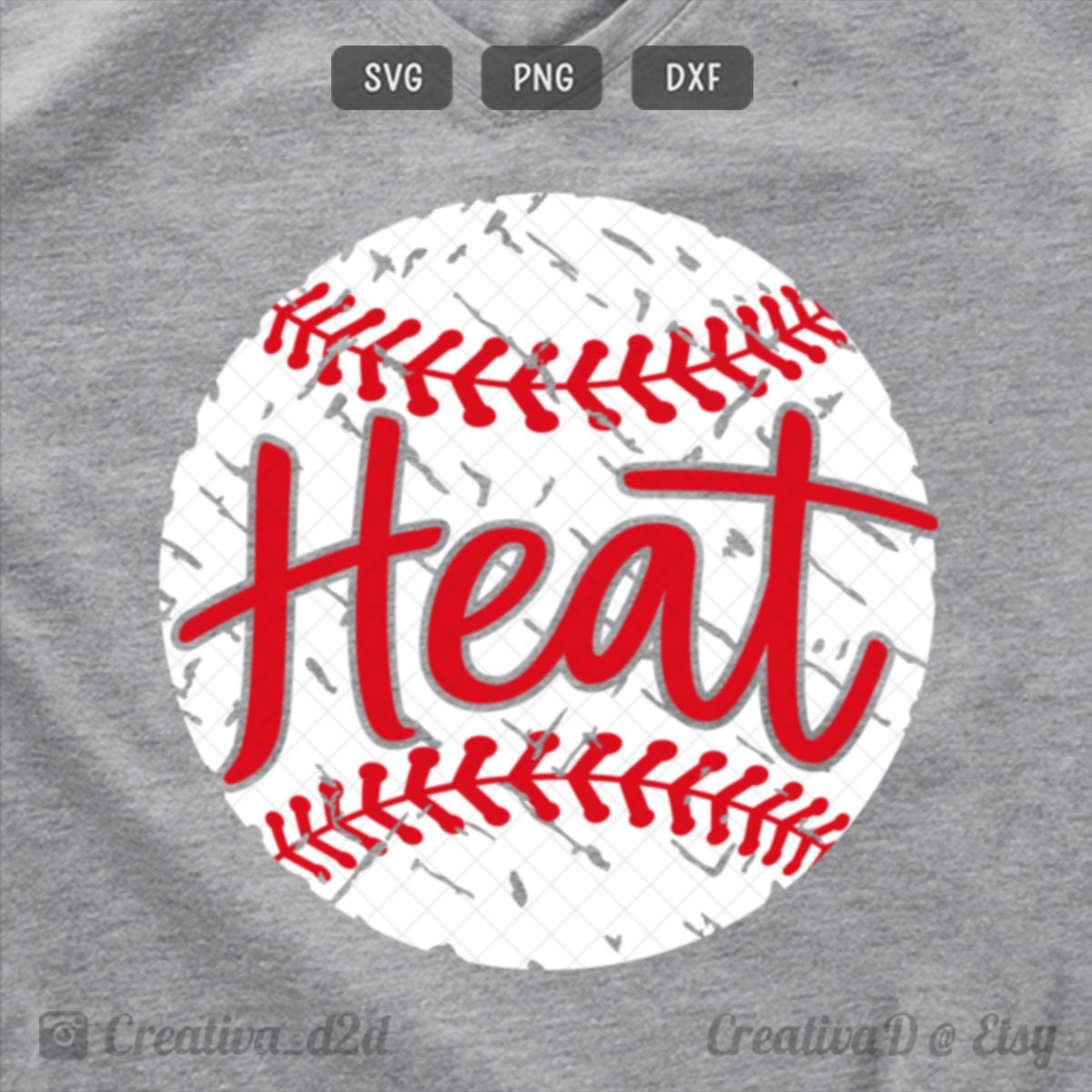 Heat Baseball SVG DXF PNG Baseball Svg Grunge Heat Team Svg | Etsy