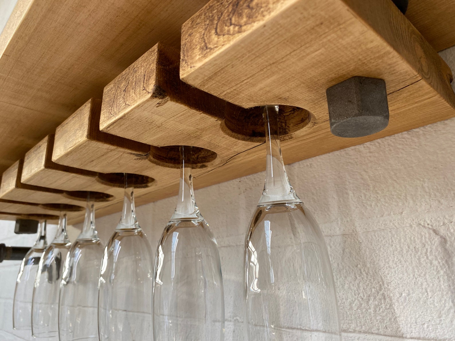 Custom Hand-made Bar Shelving Storage Unit Wine Rack / Wall Bar / Home ...