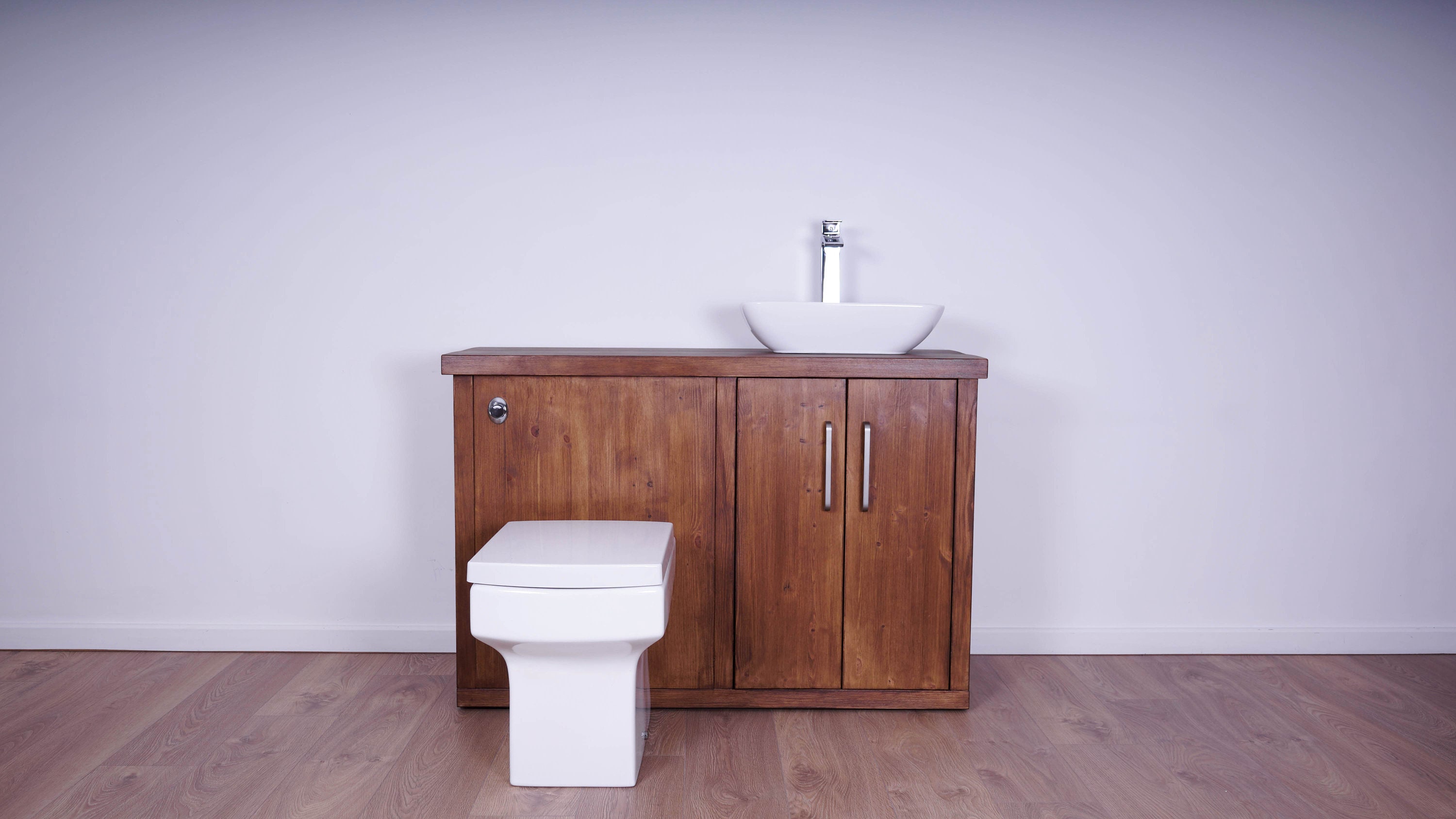 Combination Bathroom Vanity Unit & Back to Wall Toilet Unit - Washstand ...