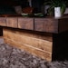 Rustic Chunky Rail-way Sleeper Pine Coffee Table With Stacked Legs ...
