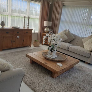 Exclusive Hand-crafted Chunky Oak Sleeper Coffee Table Available in ...