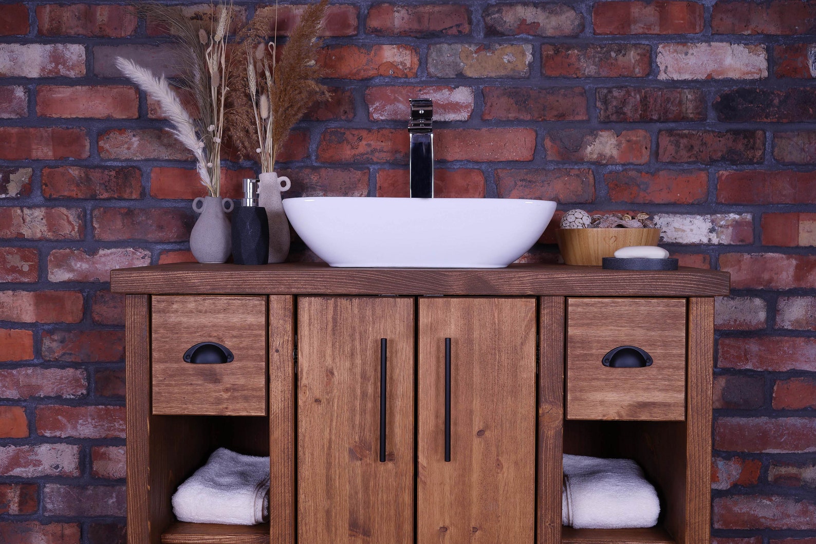 Hand-crafted Premium Vanity Unit / Wash Stand - Family Bathroom Cabinet ...