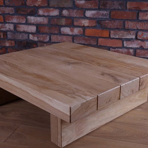 Exclusive Hand-crafted Chunky Oak Sleeper Coffee Table Available in ...