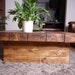 Rustic Chunky Rail-way Sleeper Pine Coffee Table With Stacked Legs ...