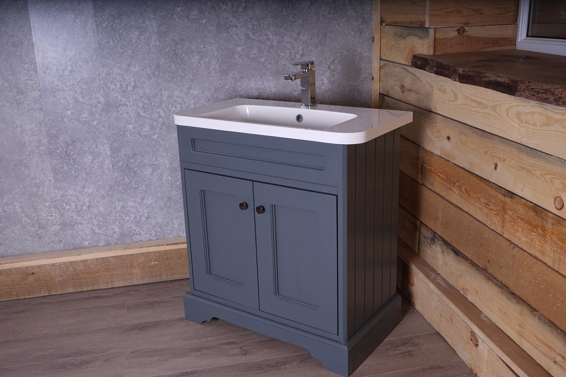 Modern Day Shaker-style Vanity Unit With Inset Basin - Etsy UK