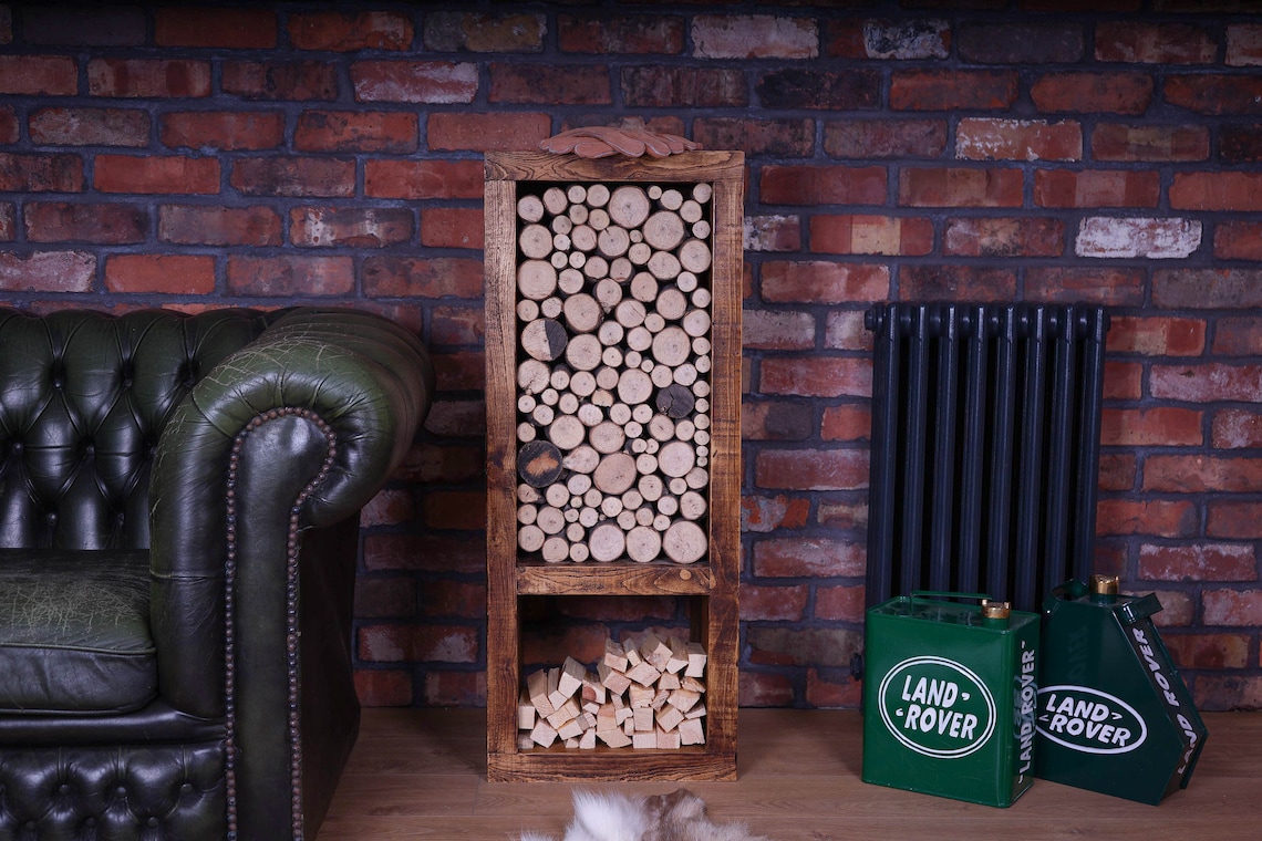 Chunky Rustic Indoor Wooden Log Store Multiple Sizes - Etsy