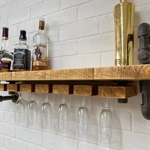 Custom Hand-made Bar Shelving Storage Unit Wine Rack / Wall | Etsy