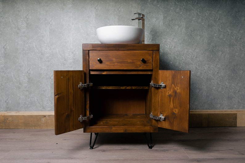 Contemporary Wooden Bathroom Vanity Unit/wash Stand With | Etsy UK