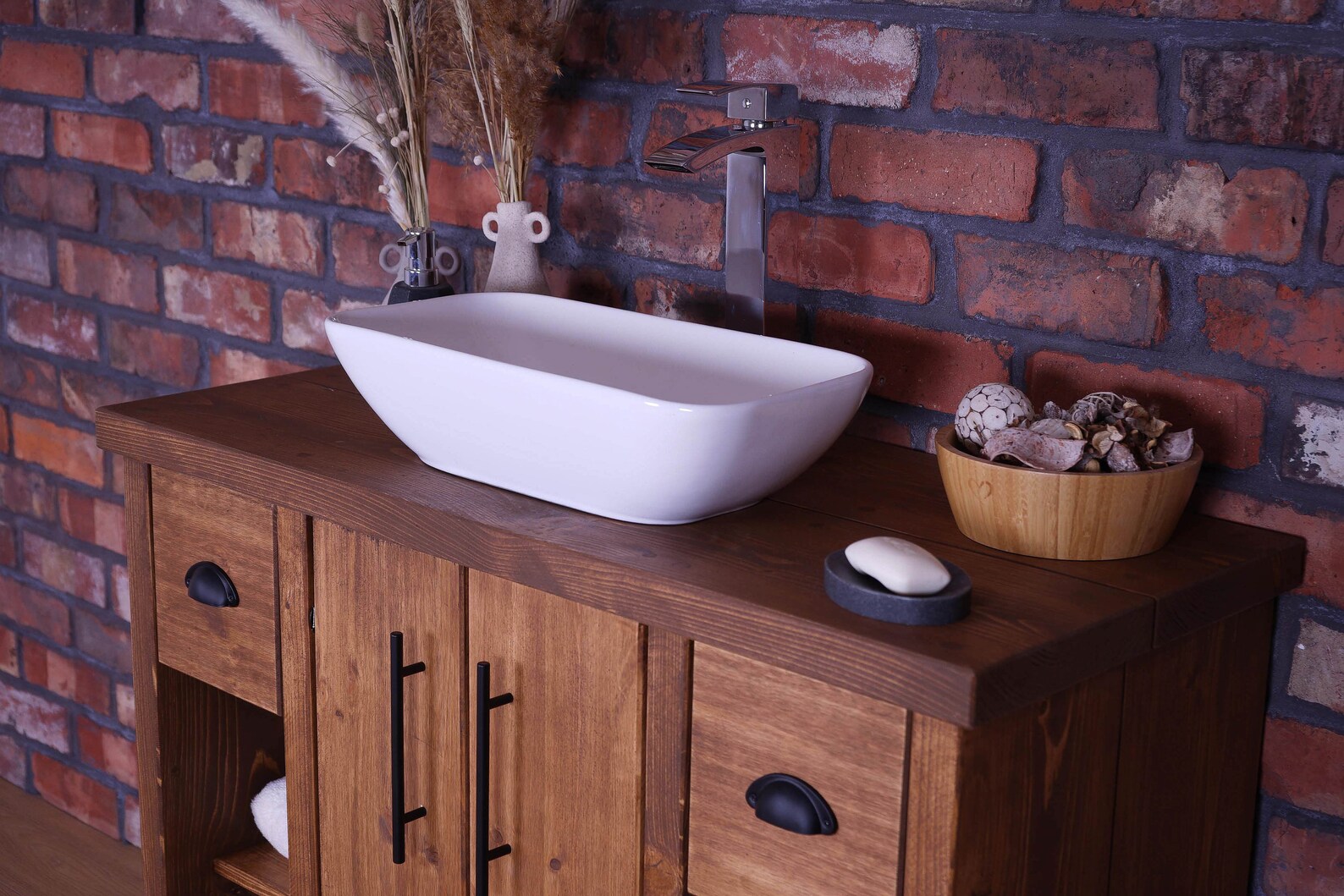 Hand-crafted Premium Vanity Unit / Wash Stand - Family Bathroom Cabinet ...