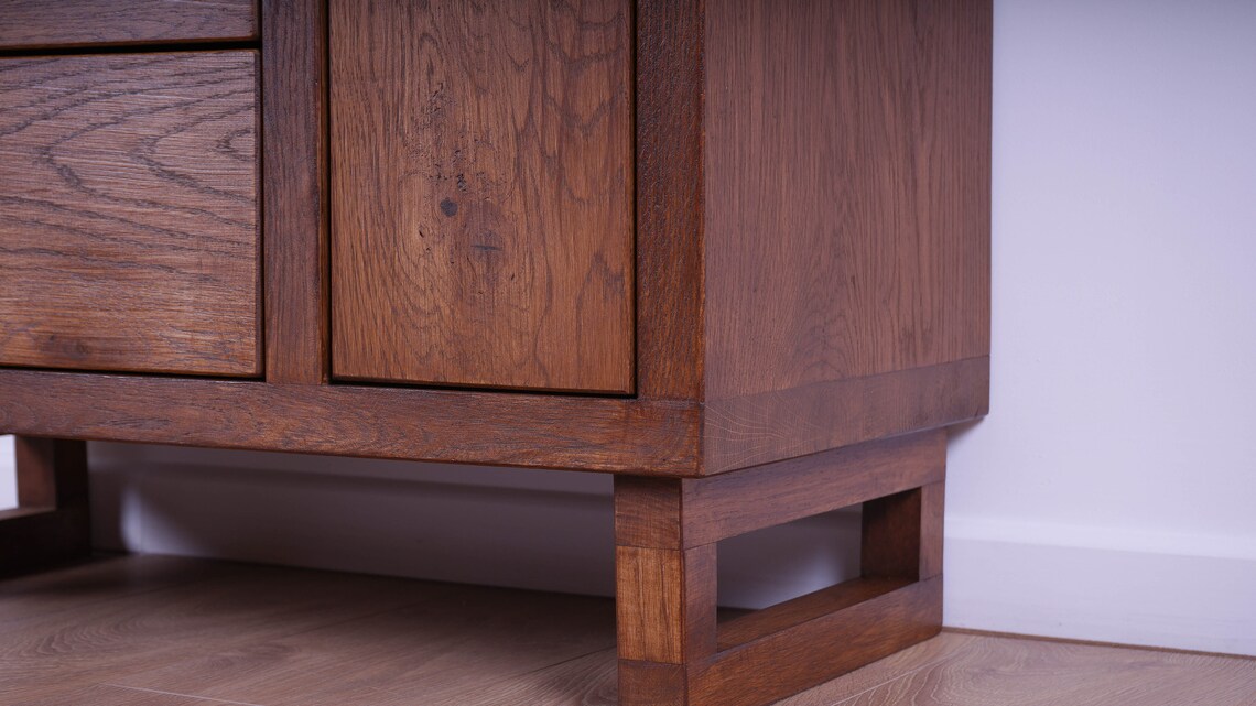 Hardwood Oak Bathroom Vanity Unit & Washstand - Etsy