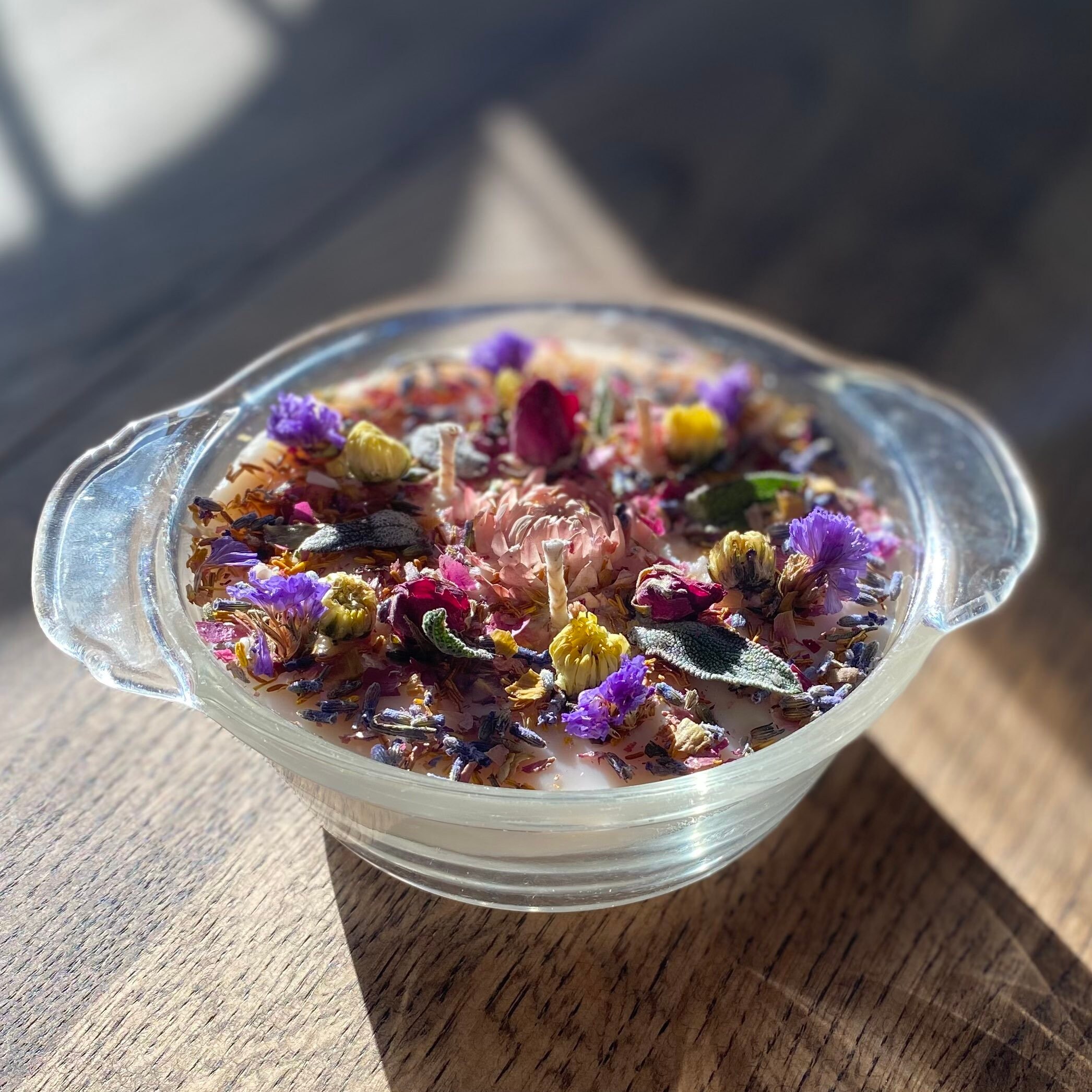 Floral Wildflower Garden Cottagecore Casserole Soy Wax Candle - Sharp ...