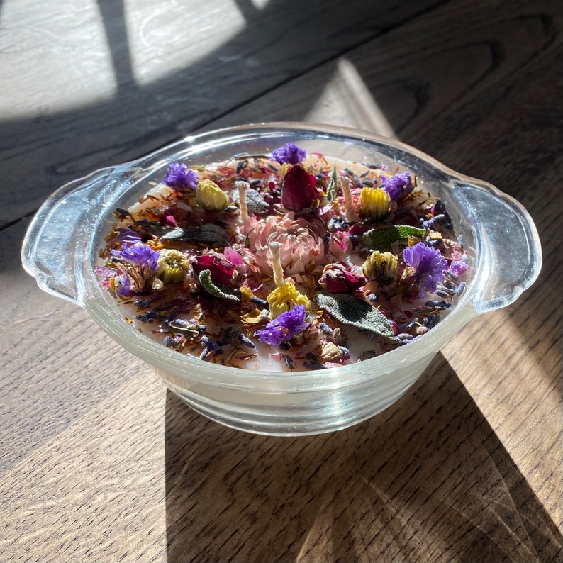 Floral Wildflower Garden Cottagecore Casserole Soy Wax Candle - Sharp ...