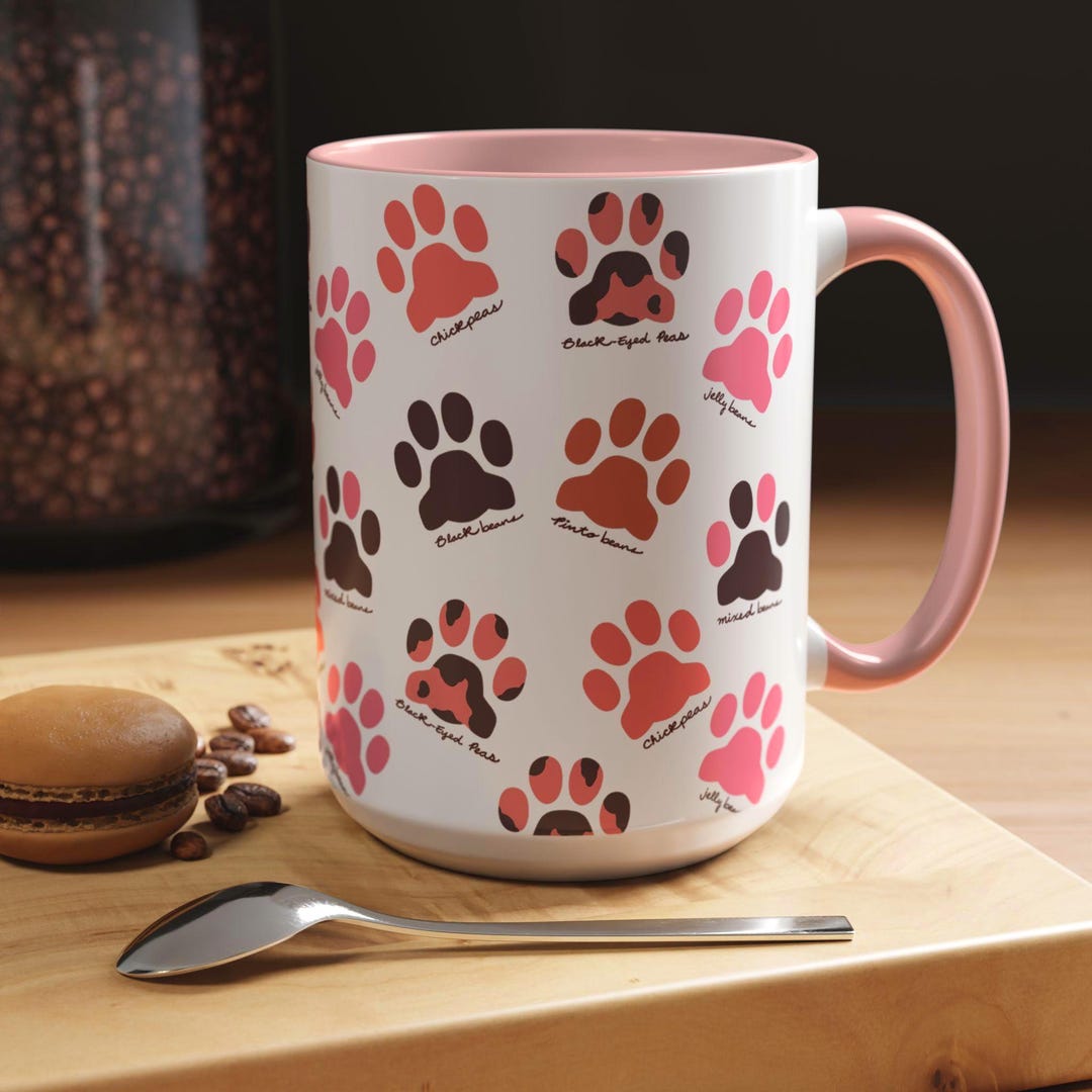 Cat Lover Mug Toe Beans Paw Print Cat Owner Mug Cute Cat Mug Cat Mug ...