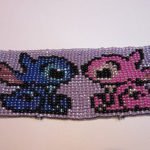 Stitch and Angel Seed Bead Bracelet - Etsy