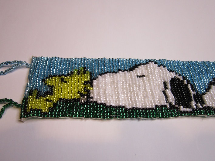 Snoopy Seed Bead Bracelet - Etsy