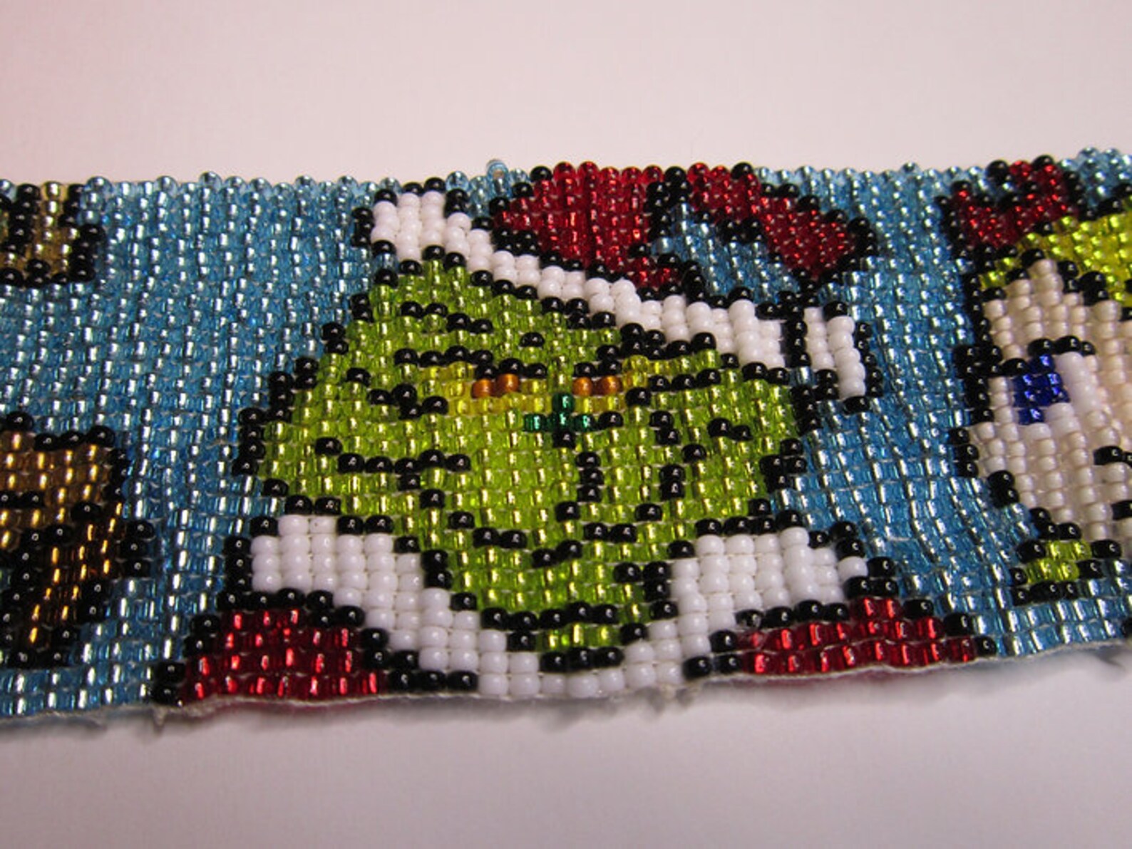 Grinch Seed Bead Bracelet - Etsy