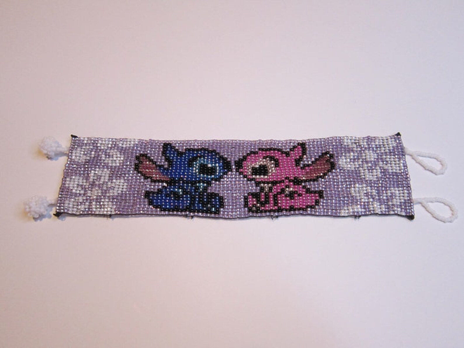 Stitch and Angel Seed Bead Bracelet - Etsy