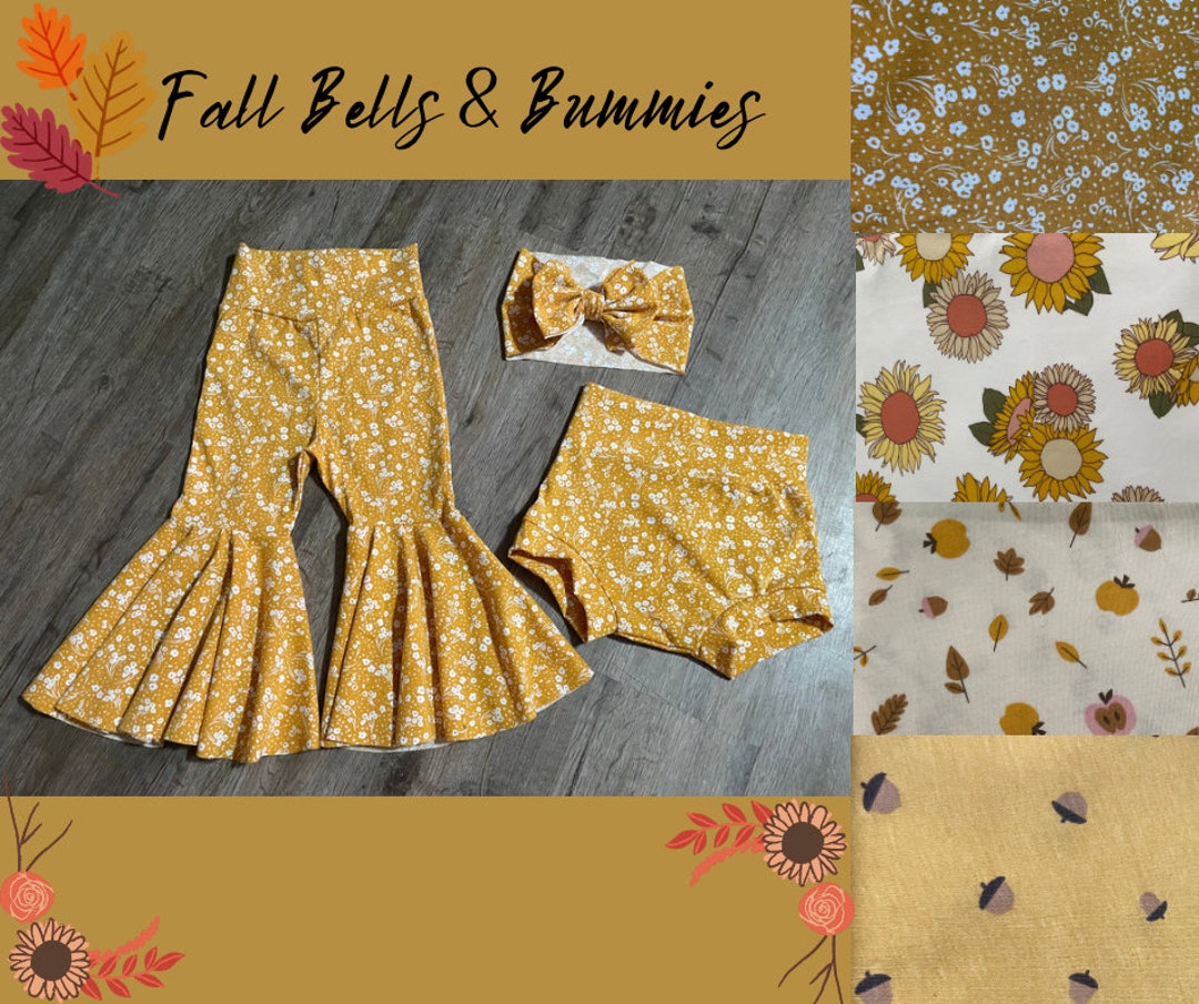 Fall | Baby Bells | Baby|kids Bell Bottoms |bummies|headband |boho Baby ...