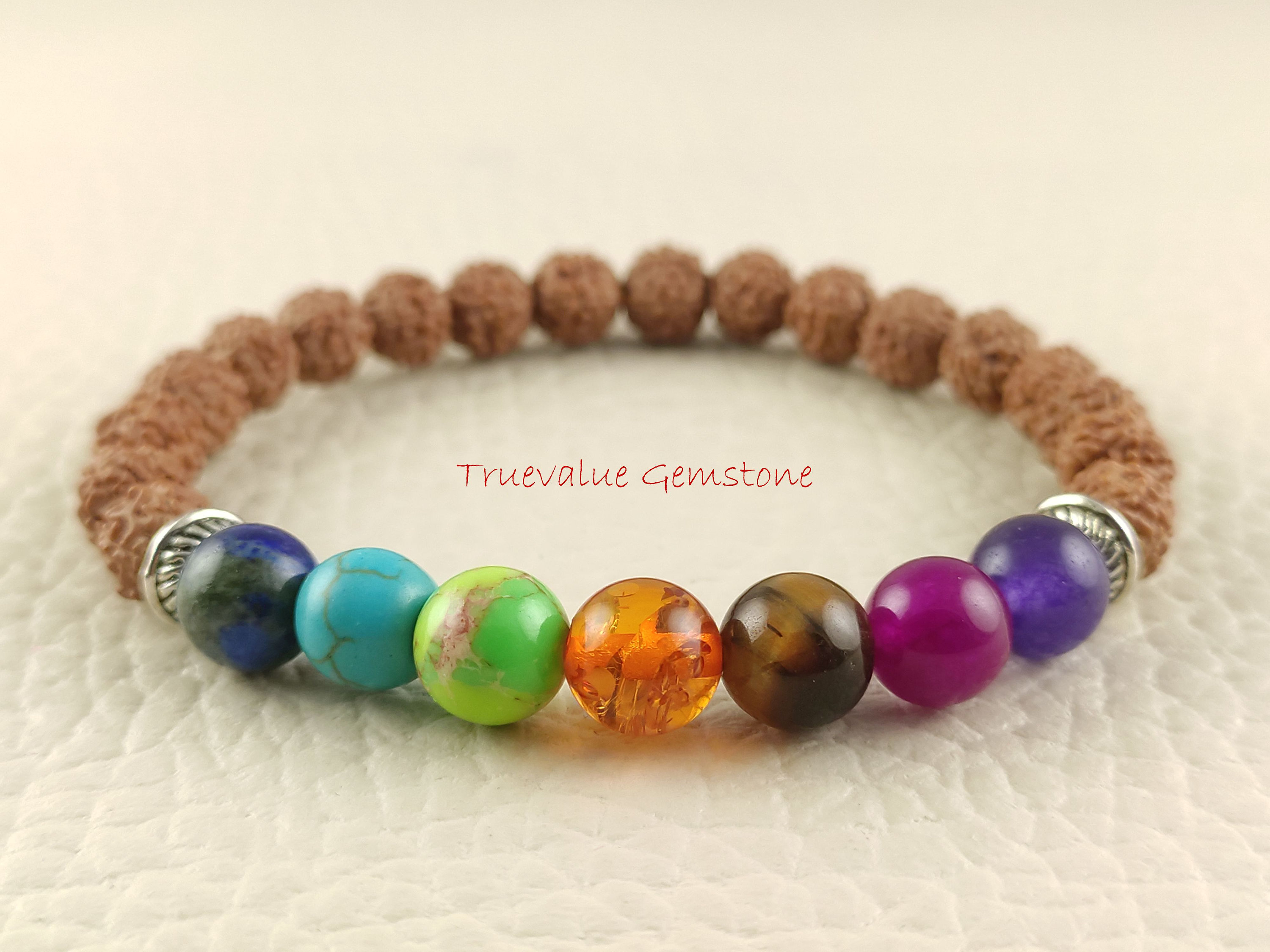 Rudraksha Bracelet 7 Chakra Bracelet Healing for Men & | Etsy