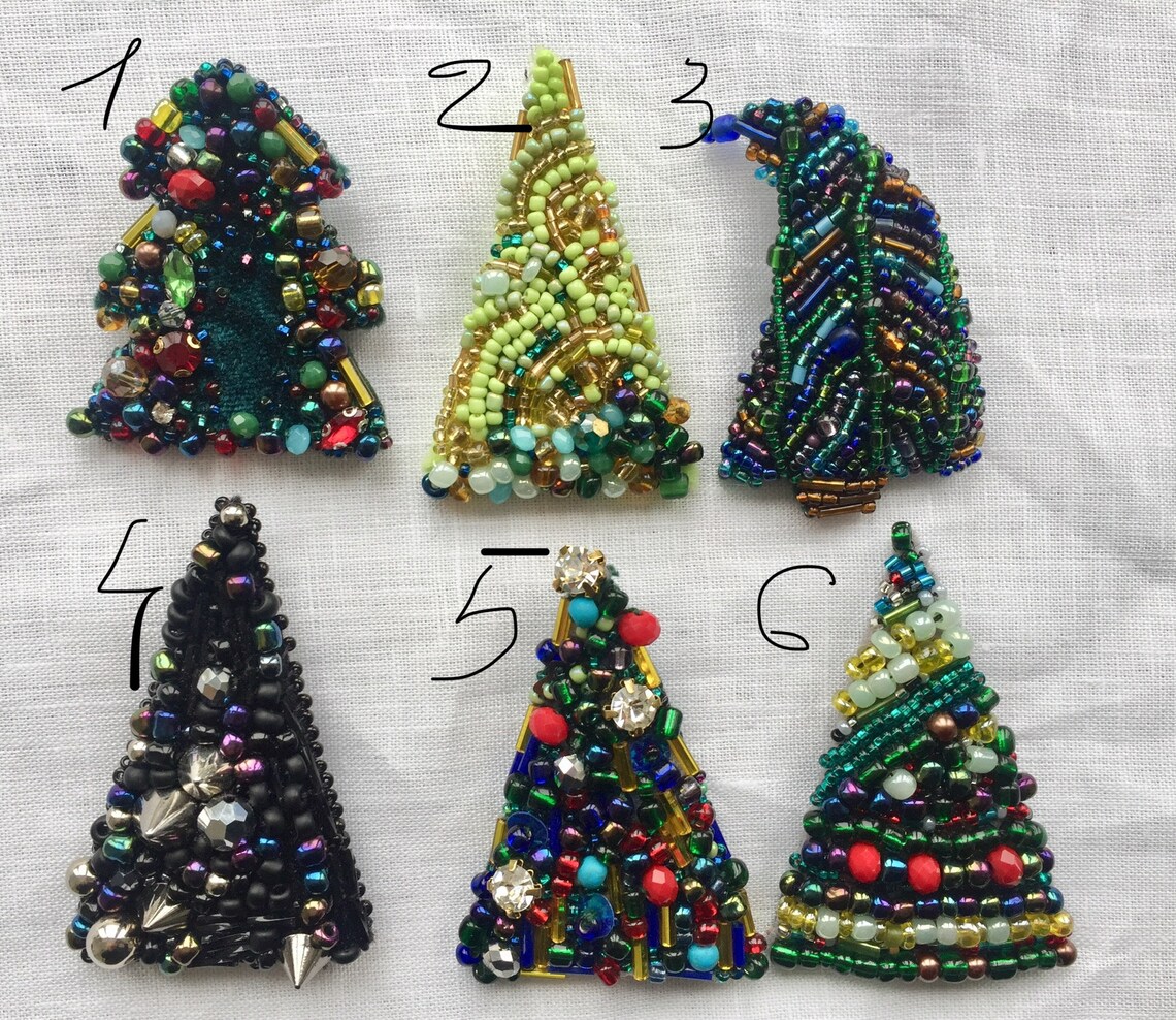 Christmas Gift Christmas Tree Brooch Christmas Jeweler - Etsy