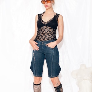 Vintage Jorts Y2K Miss Sixty Capri Pants in Blue 2000s Weird Killah ...