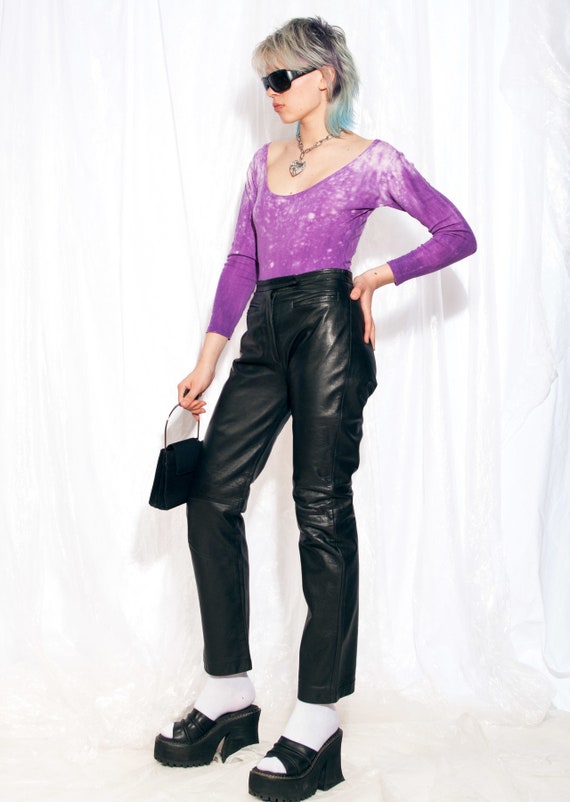 Vintage Bodysuit 80s Reworked Eat Acid Butterfly Body… - Gem