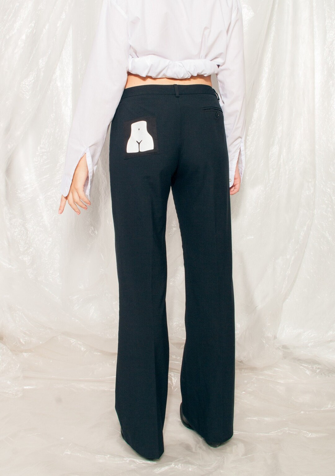 Vintage Sisley Pants Y2K Reworked Feminist Patch Trousers 2000s ...
