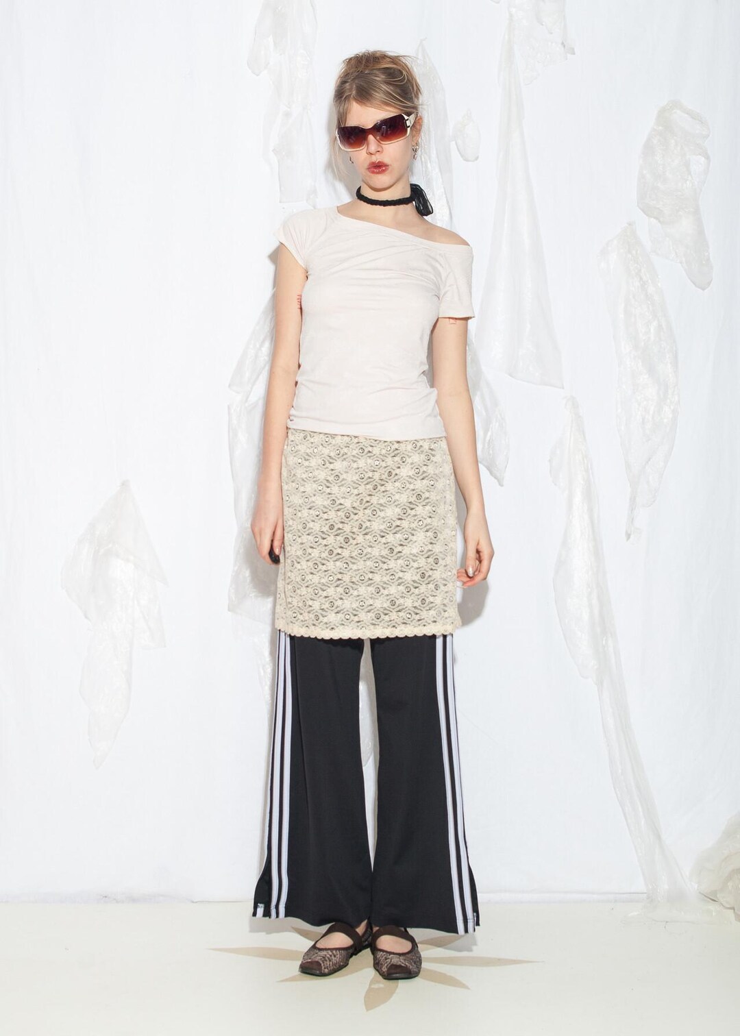 Vintage 70s Elbrina Lace Slip Skirt in Beige - Boho Romantic Style ...