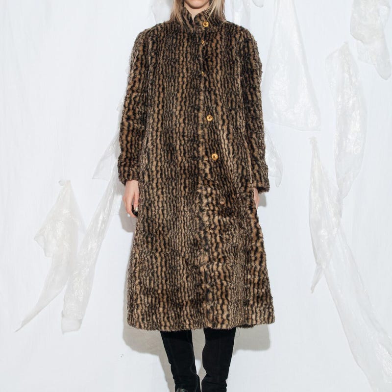 60s Leopard Winter Coat - Etsy
