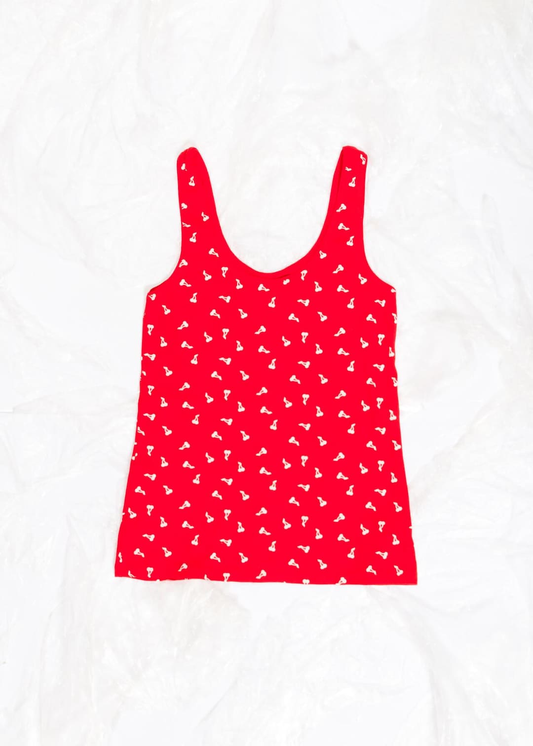 Vintage Y2K Tank Top in Red Cherry Print - 2000s Kidcore Rockabilly ...